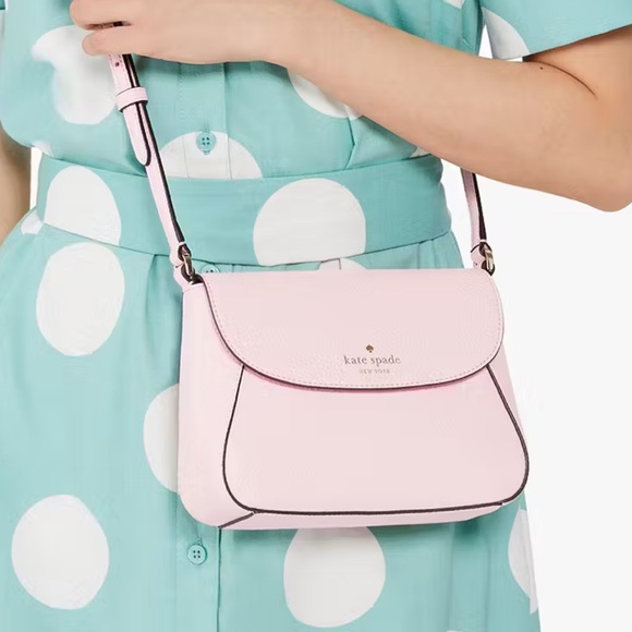 kate spade | Bags | Kate Spade Monica Small Flap Crossbody Shimmer Pink ...